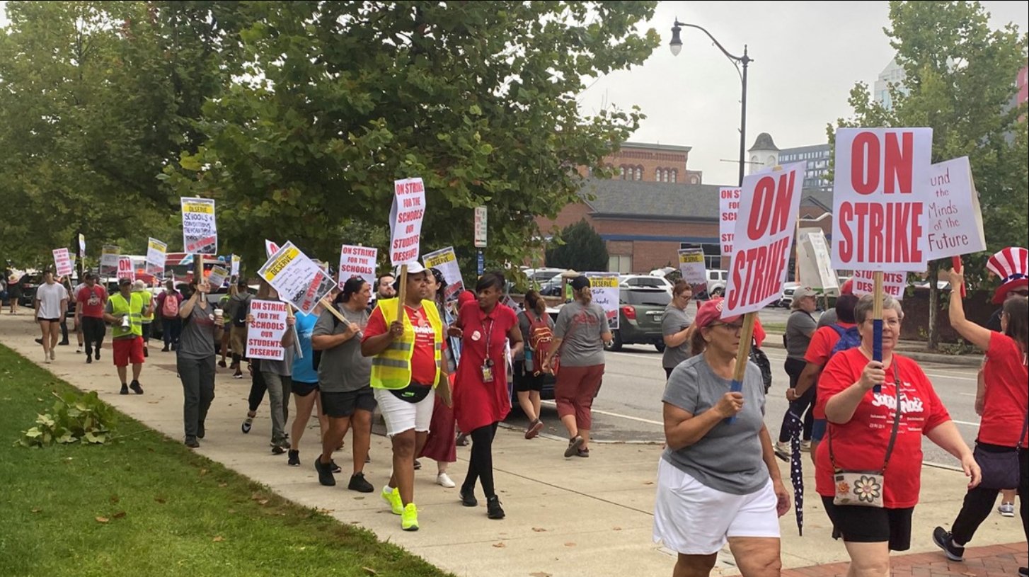 Teachers Picket Outside Columbus School Buildings On First Day Of ...