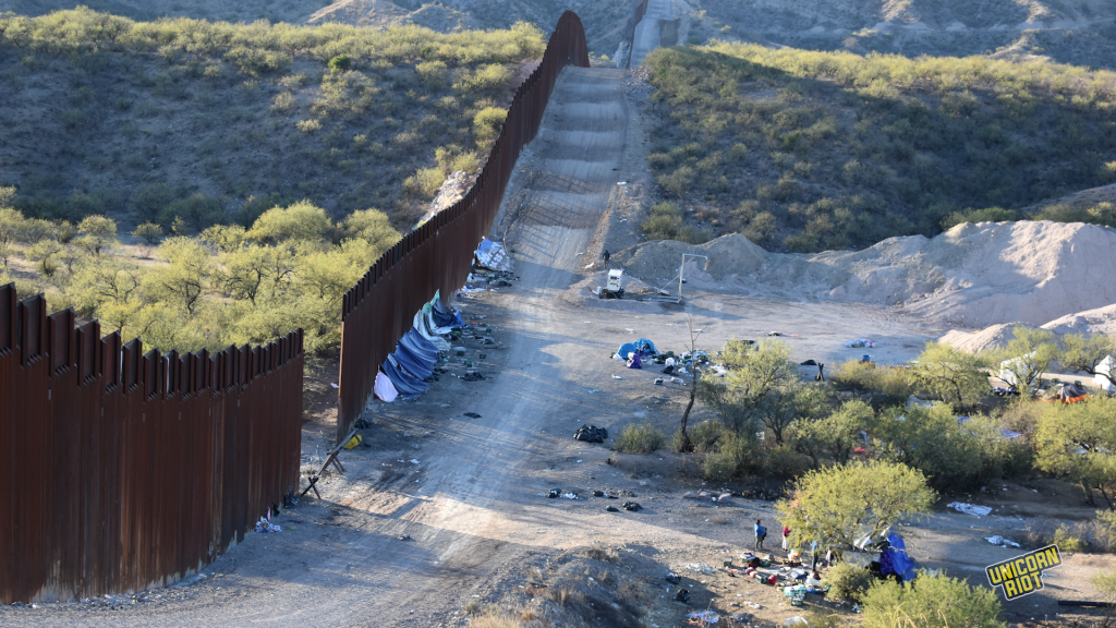 Asylum Seekers Stranded Along Border Wall Near Sasabe, Arizona ...