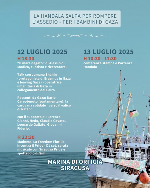 Gaza Flotilla Ship 'Handala' Sails To Challenge Israeli Genocide of ...